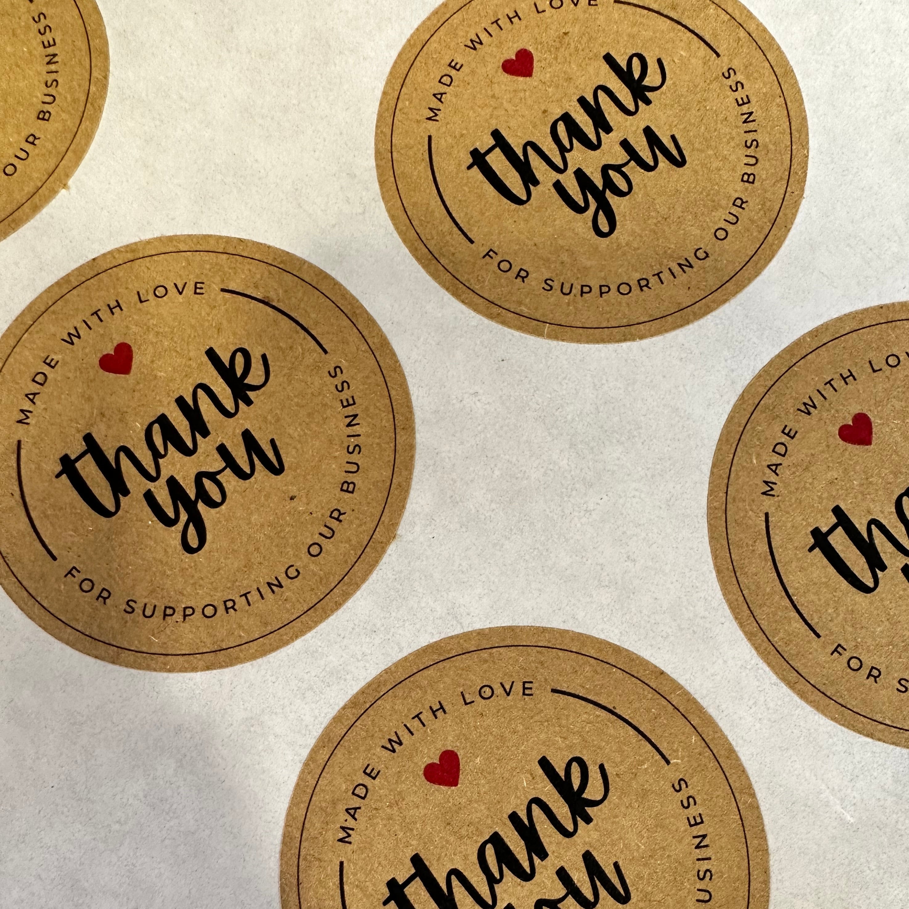 Kraft Paper Stickers - No white ink (Pack of 100) – Packnest