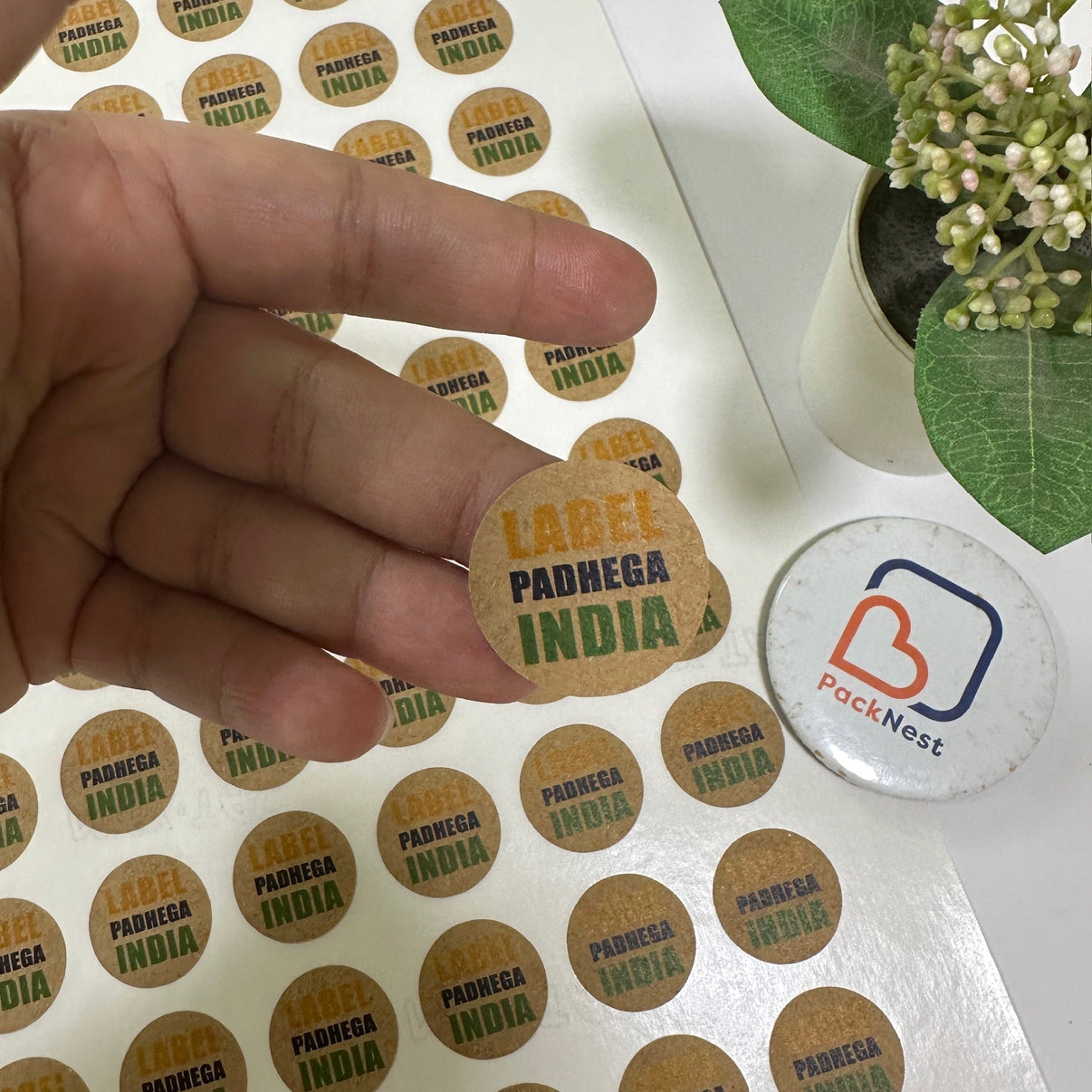 Kraft Paper Stickers (No white ink) – Packnest